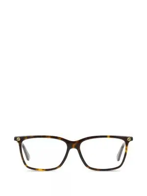 Gucci Rectangle-frame Glasses - Brown