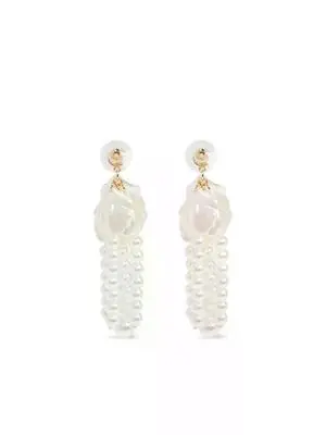 SELF-PORTRAIT Petal Glass-pearl Drop Earrings