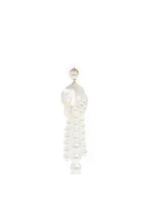 SELF-PORTRAIT Petal Glass-pearl Drop Earrings
