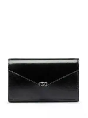 DIESEL® Wallet Purse In Shiny Wrinkled Leather - Black