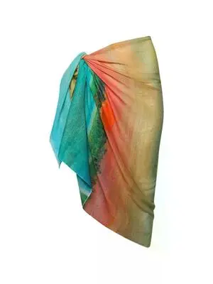DONDE ESTEBAN Formentera Landscape-print Pareo - Neutrals