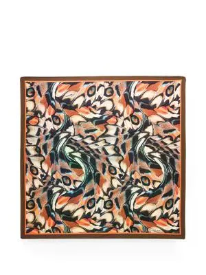 Roberto Cavalli Butterfly-print Square Scarf