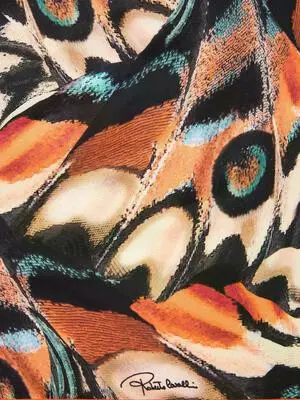Roberto Cavalli Butterfly-print Square Scarf