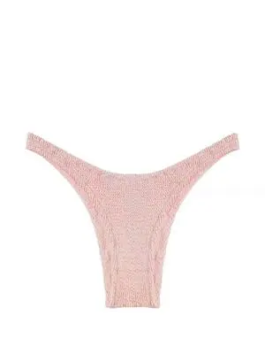 REINA OLGA Ginny Crinkled Bikini Bottoms - Pink