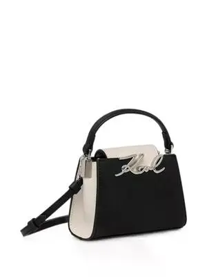 Karl Lagerfeld Karl Signature Logo-plaque Mini Shoulder Bag - Black