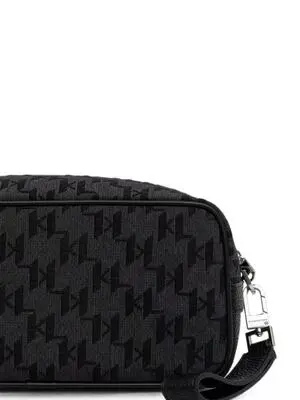 Karl Lagerfeld Monogram Jacquard Wash Bag