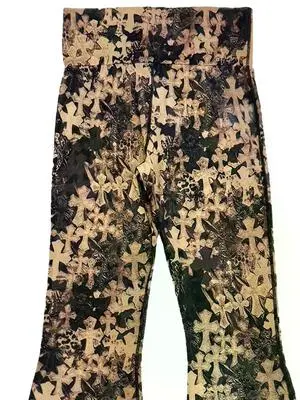 Chrome Hearts Cross-print Flared Trousers
