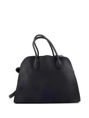 THE ROW Margaux Leather 12 Tote Bag - Black