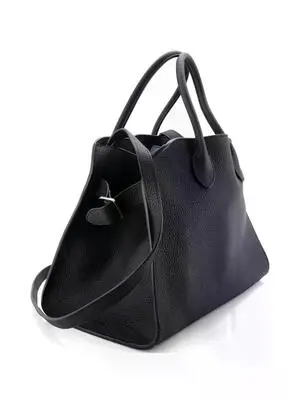 THE ROW Margaux Leather Tote Bag - Black