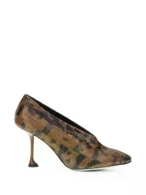 Proenza Schouler Snake-effect Leather Pumps - Brown