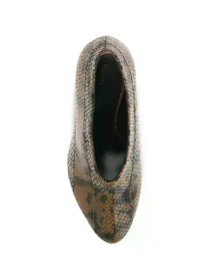 Proenza Schouler Snake-effect Leather Pumps - Brown