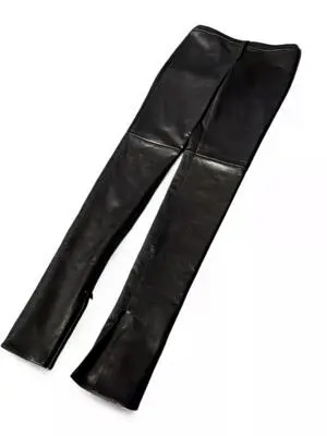 Gucci Zip-cuff Leather Skinny Trousers - Black