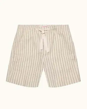 Orlebar Brown Relaxed Fine-stripe Linen Shorts