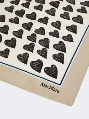 Max Mara Printed Silk Twill Foulard
