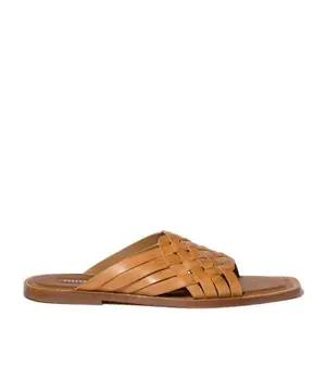 Miu Miu Woven Leather Slides