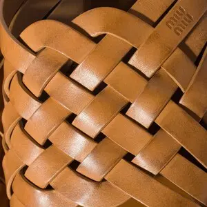 Miu Miu Woven Leather Slides
