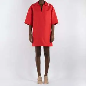 Marni Oversized Embroidered Cotton Mini Dress