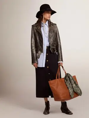 GOLDEN GOOSE Buttoned Midi Skirt