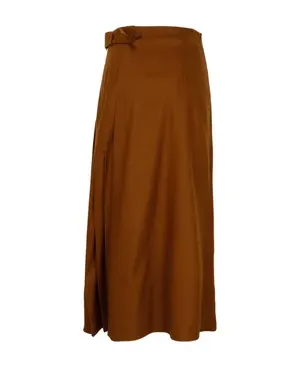 Alberta Ferretti A-line Pleated Mid-length Skirt