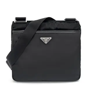 Prada Logo Shoulder Bag - Black