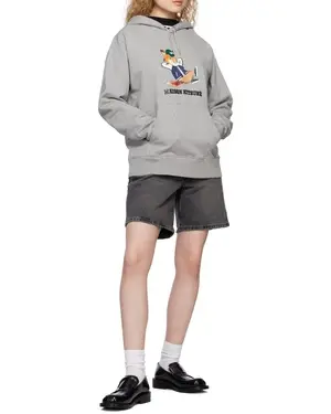 Maison Kitsuné Logo Print Cotton Hoodie