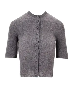 Citizens Of Humanity Short-sleeve Knitted Cardigan - Gray