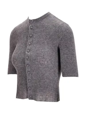 Citizens Of Humanity Short-sleeve Knitted Cardigan - Gray