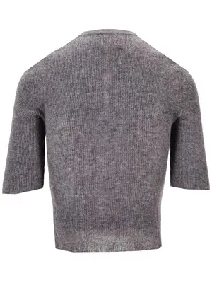 Citizens Of Humanity Short-sleeve Knitted Cardigan - Gray