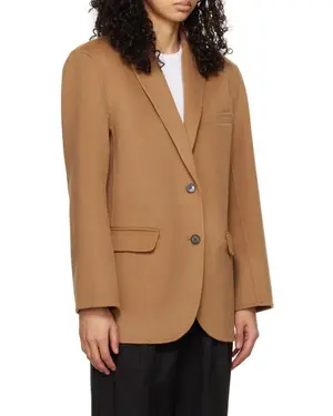 ANINE BING Quinn Single-breasted Oversized Blazer