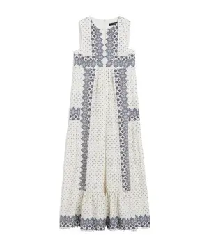 Max Mara Printed Poplin Dress - White