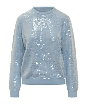 SEMICOUTURE Renata Sequin-embellished Sweater - Gray