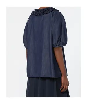 Max Mara Pleated Denim Shirt