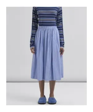 Marni Stripped Elastic-waist Skirt