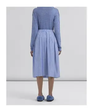 Marni Stripped Elastic-waist Skirt