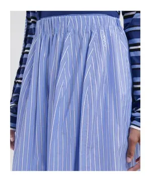 Marni Stripped Elastic-waist Skirt