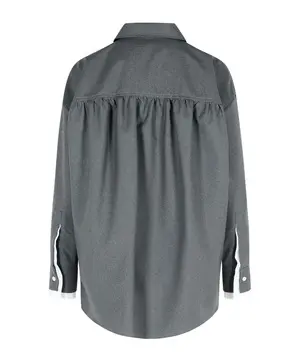 Marni Logo Embroidered High-low Hem Shirt