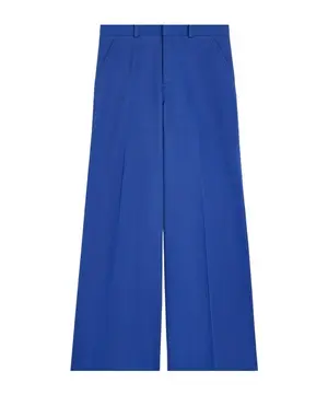 Celine Trousers In Cotton Twill - Blue