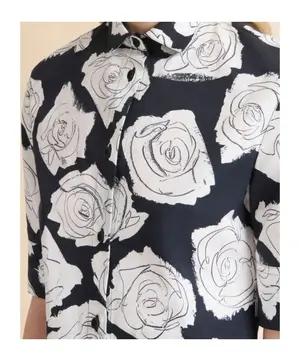 Marni Luna Print Poplin Short-sleeve Shirt