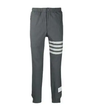 Thom Browne Plain Weave Suiting Track Pants - Medium Gray