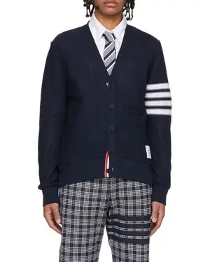 Thom Browne 4-bar Stripe Cardigan - Blue