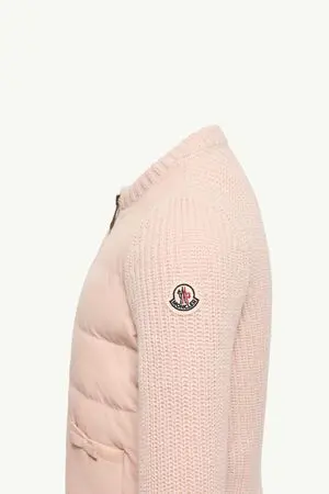 Moncler Padded Wool Cashmere Zip-up Cardigan