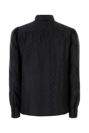 Gucci Printed Long-sleeve Twill Shirt - Black