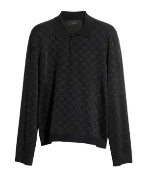 Gucci Viscose Gg Jacquard Polo Shirt