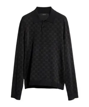 Gucci Viscose Gg Jacquard Polo Shirt
