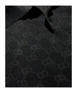 Gucci Viscose Gg Jacquard Polo Shirt