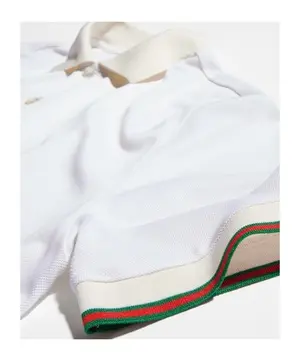 Gucci Silk Jersey Polo Shirt With Web