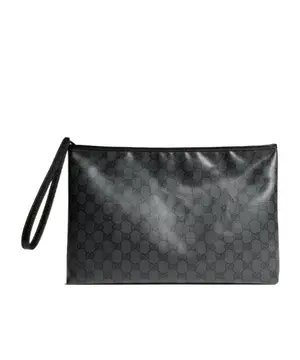 Gucci Monogrammed Portfolio Case - Black
