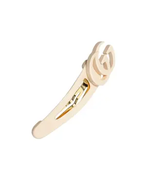 Gucci Double G Hair Clip - White