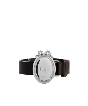 Dior Oval Buckle Belt - Brown
