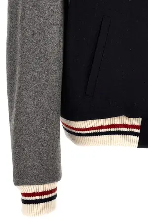 Thom Browne Colour-block Striped Bomber Jacket